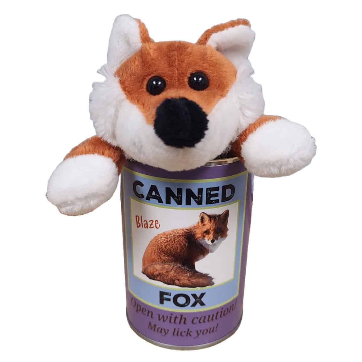 Canned Gifts - Fox | Stuffed Animal Plush | Funny Jokes: Pop Top Lid (1 ...