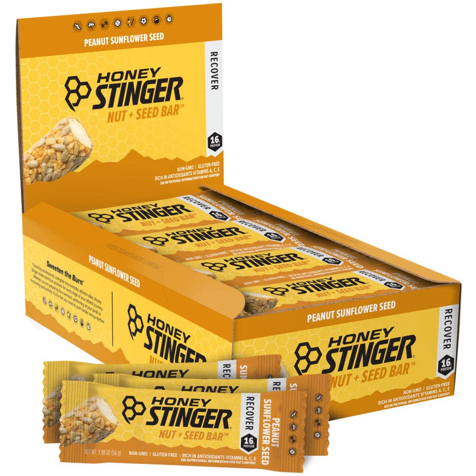 Honey Stinger Nut + Seed Bar, Single Pack, Peanut/Sunflower Seed ...